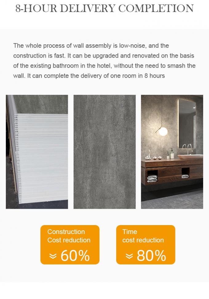 SPC Wall Panel Waterproof Plastic Water Resistant Panels For Bathroom